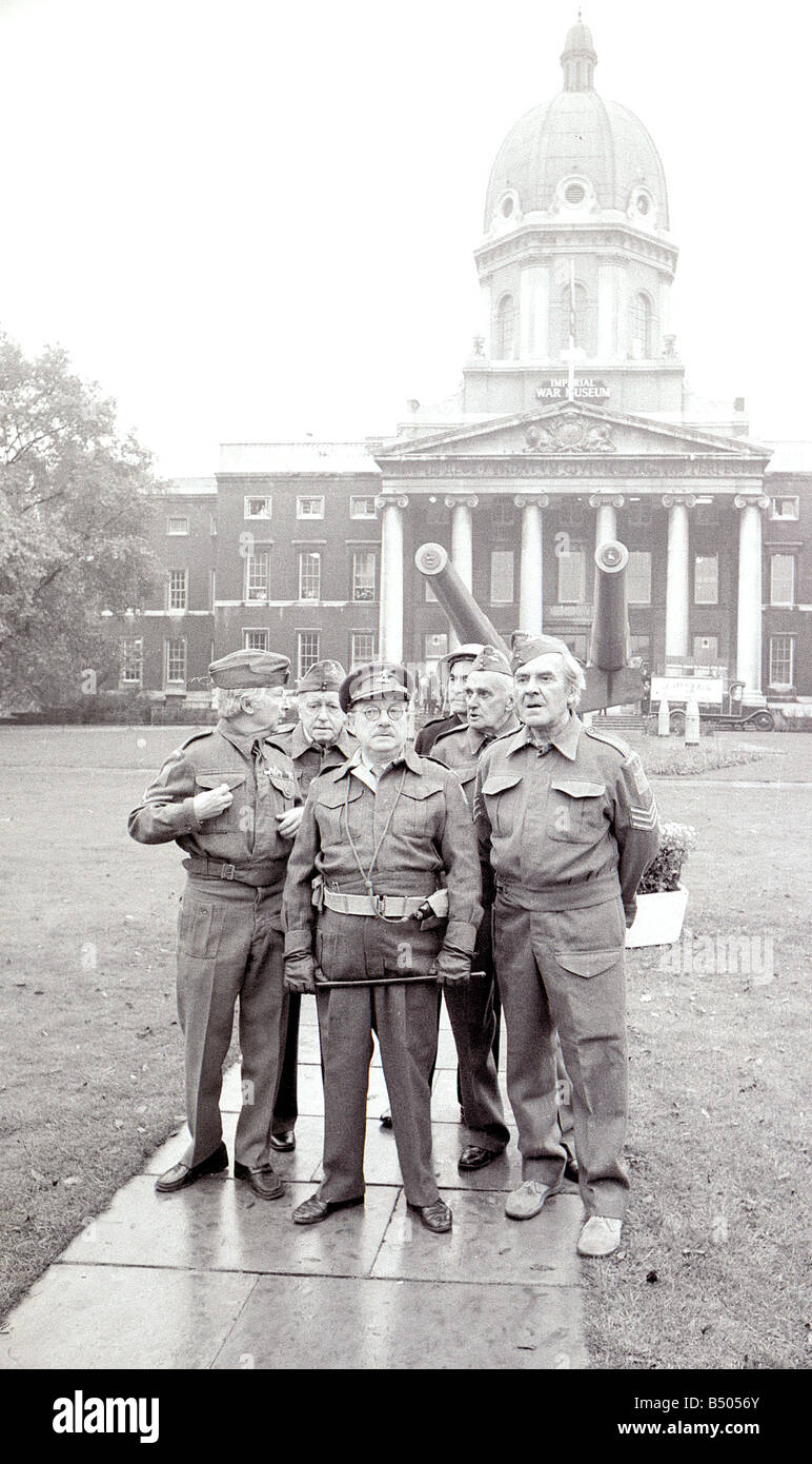 Cast of Dads Army at opening of exhibition at the Imperial War Museam ...