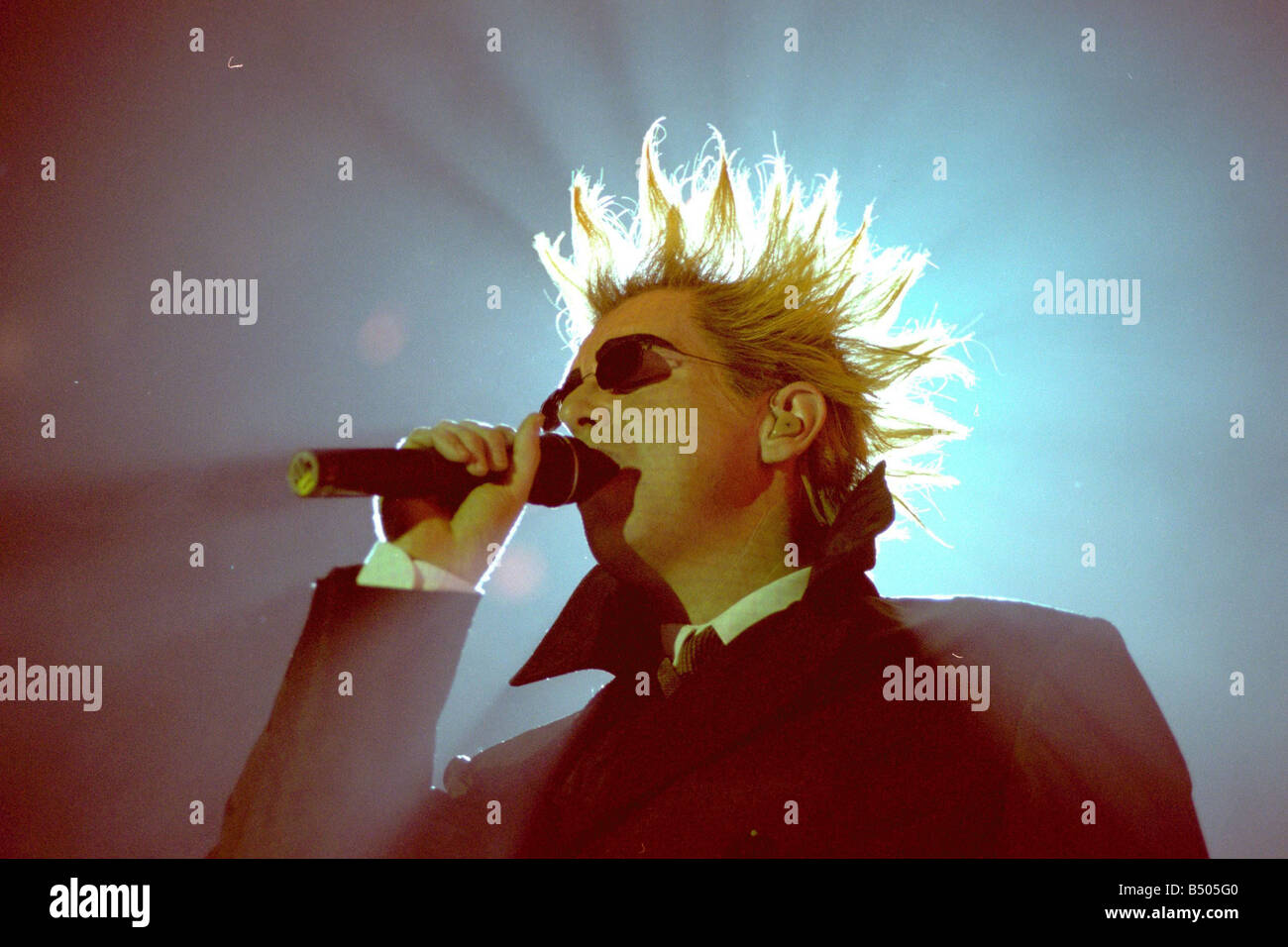 Neil Tennant of The Pet Shop Boys on stage at the Newcastle Telewest ...