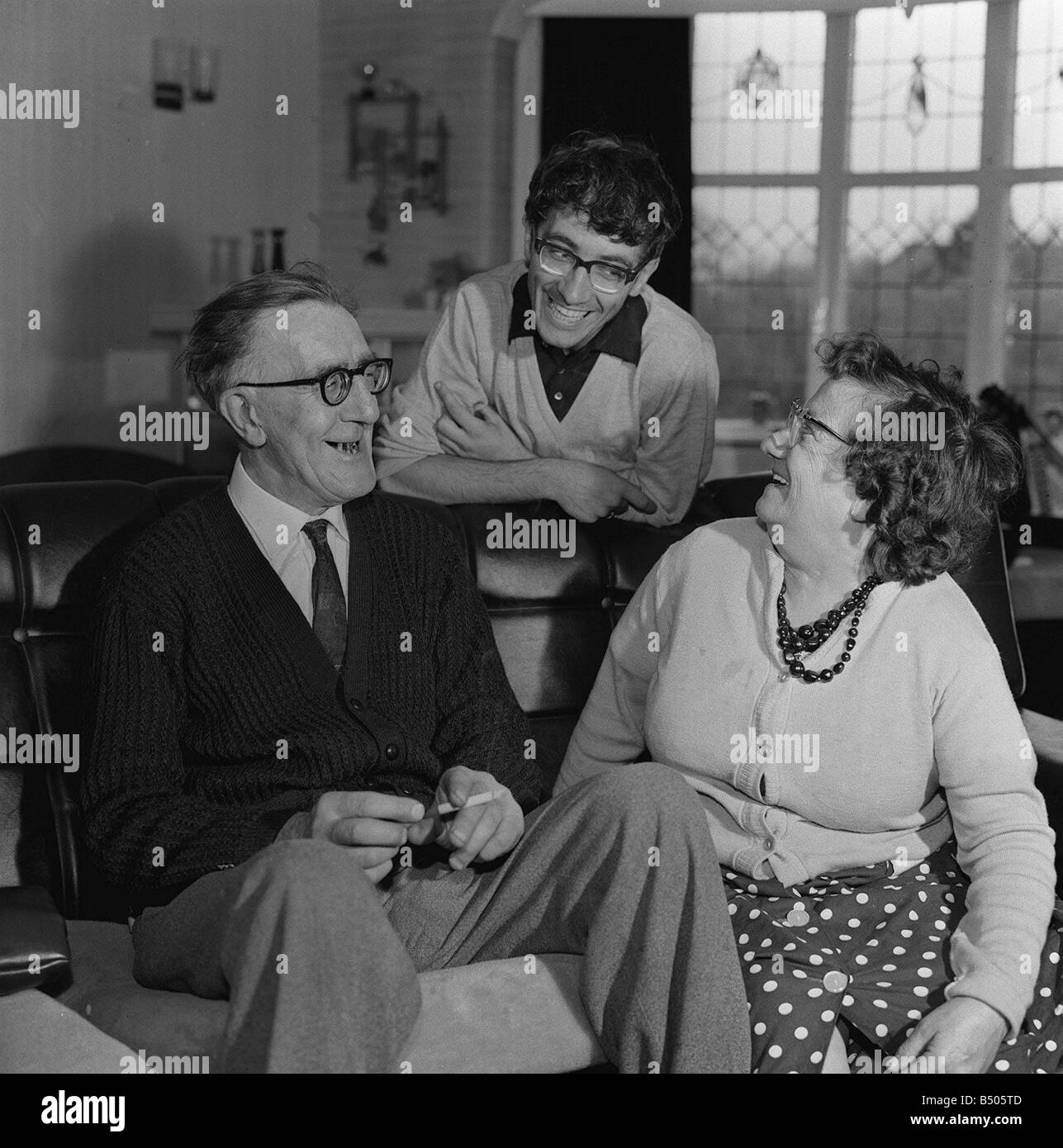 Entertainment chatting Black and White Stock Photos & Images - Alamy