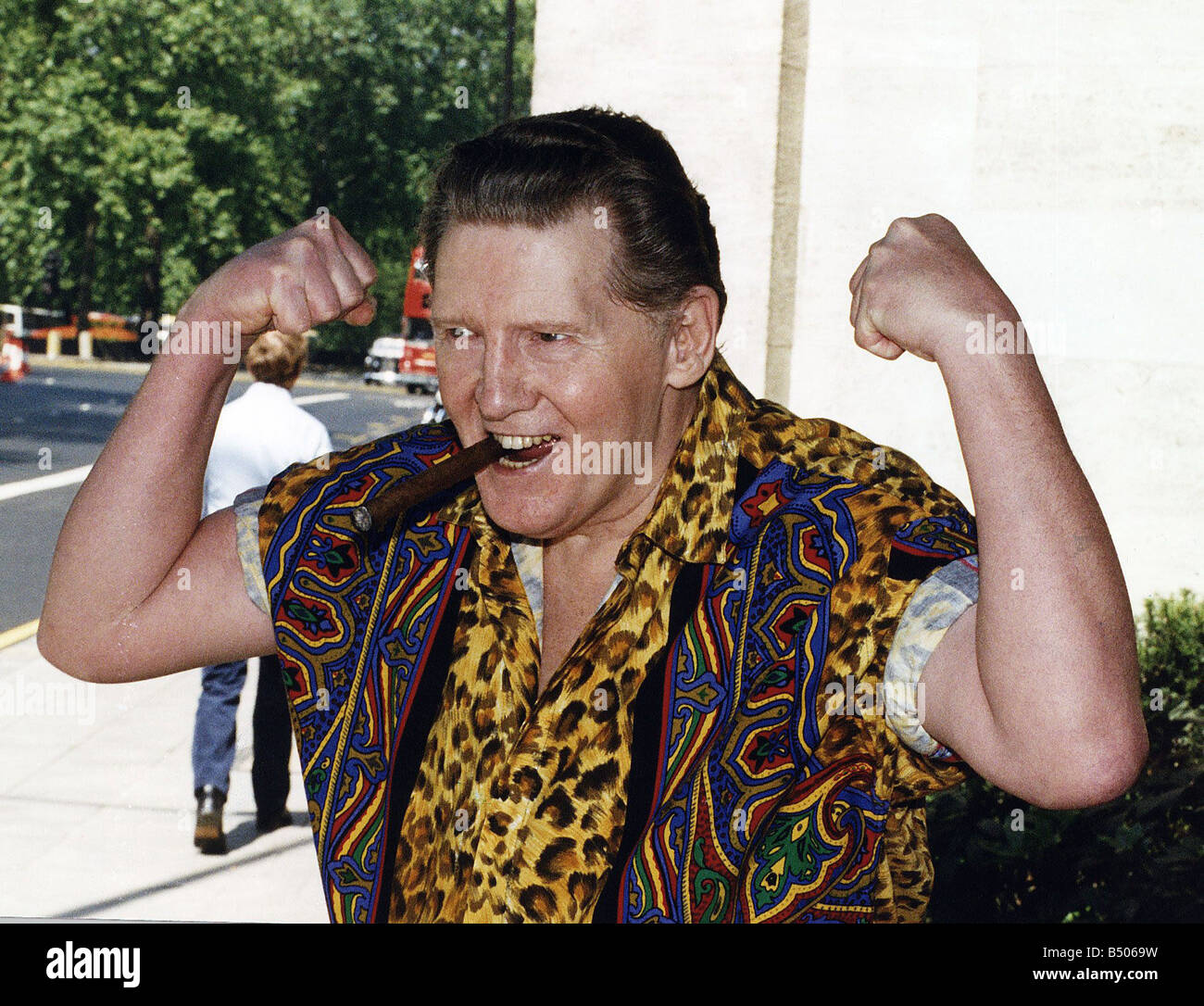 Jerry Lee Lewis American Rock and Roll Singer with a cigar Stock Photo ...