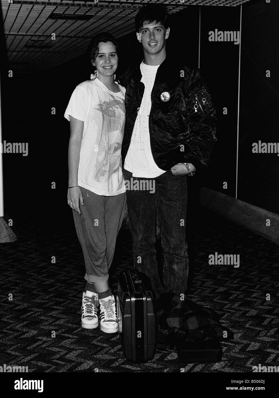Donovan Junior with friend arrive at Heathrow airport Stock Photo - Alamy