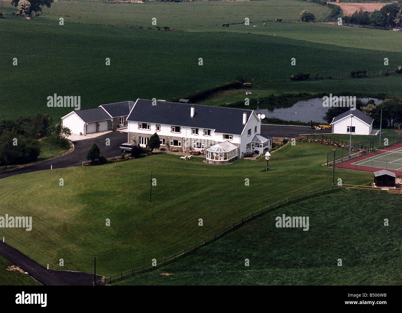 Tom Jones New Home with tennis courts Stock Photo - Alamy
