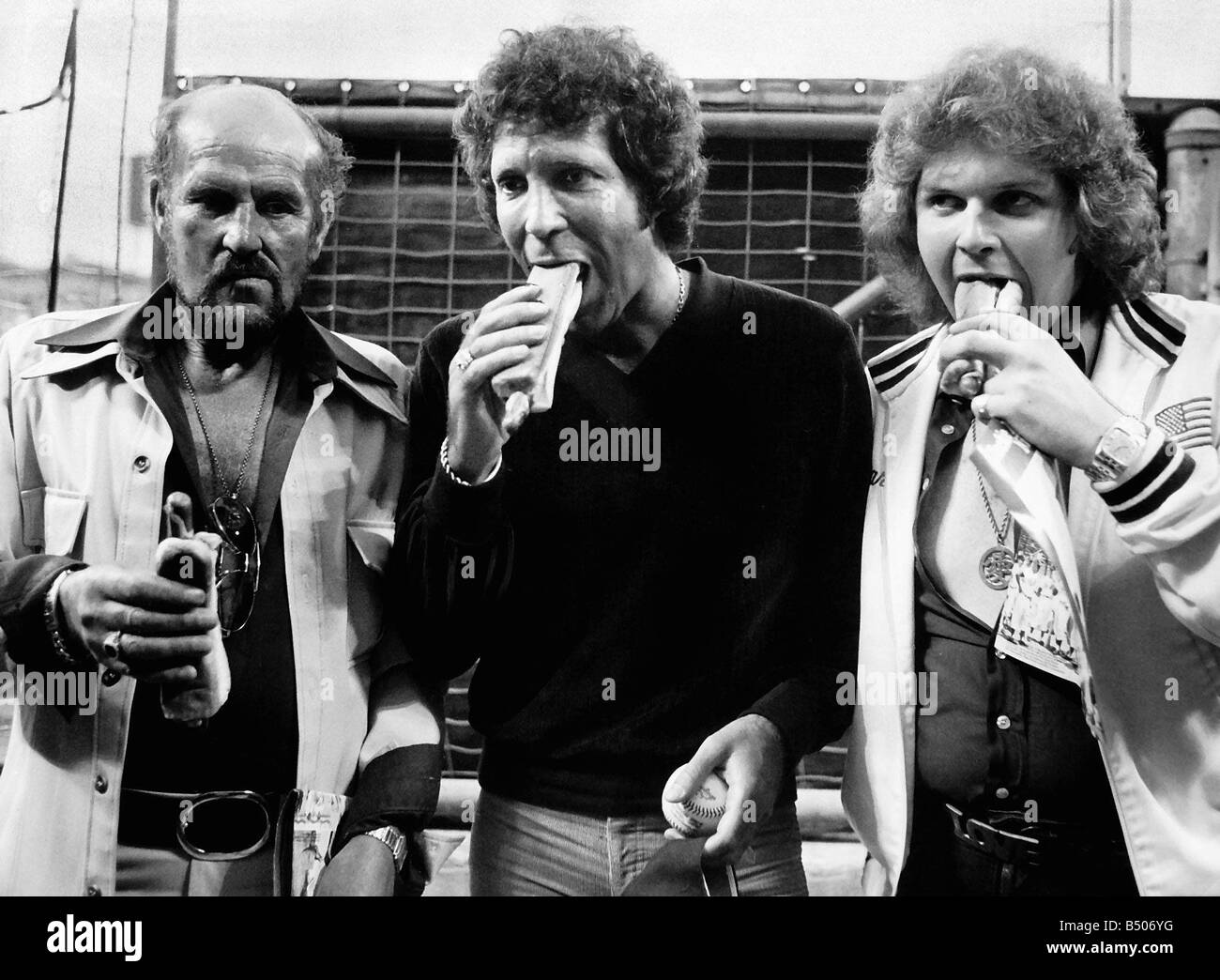 Tom Jones the singer with his father and son at the babe ball game ...