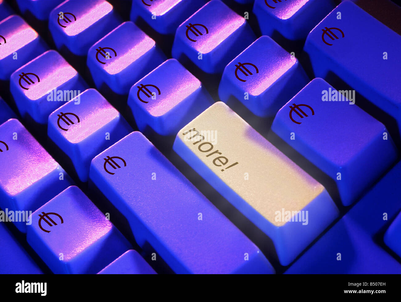 A keyboard with Euro symbols on every key Stock Photo - Alamy