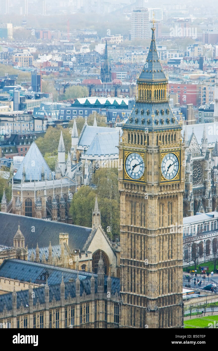 Big Ben monument aerial view Stock Photo - Alamy