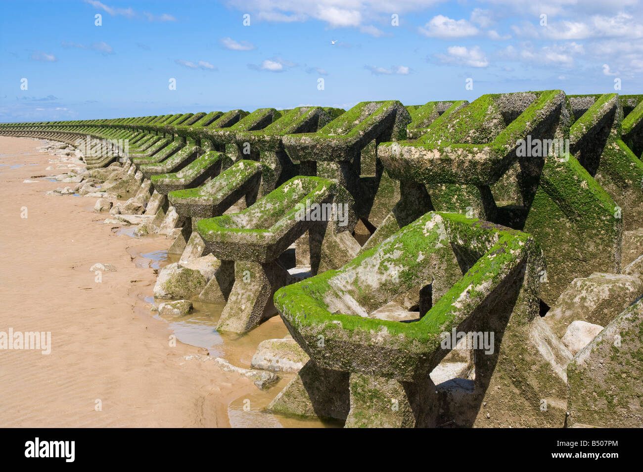New Brighton sea defences Stock Photo - Alamy