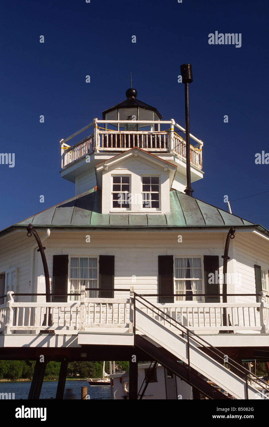 St Michaels Maryland Hoopers Straight Lighthouse is one of three ...