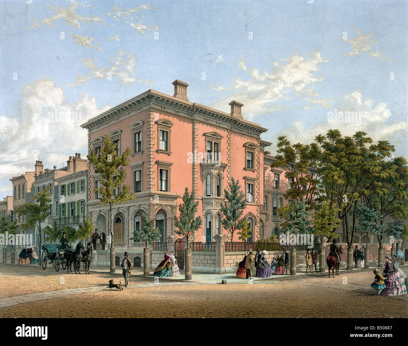 House in the City art from ca. 1880 Stock Photo - Alamy
