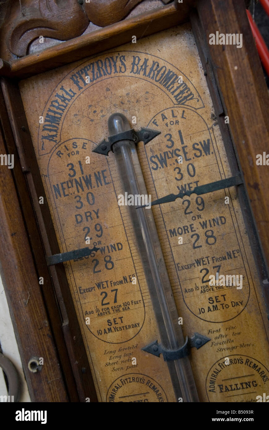 Admiral Fitzroy's Barometer -detail Stock Photo - Alamy