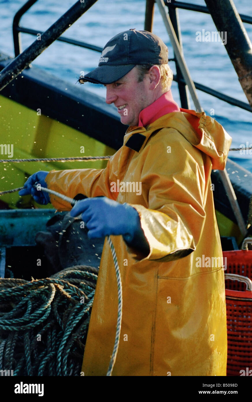 Crab fishing off South West coast of Devon England UK Stock Photo - Alamy