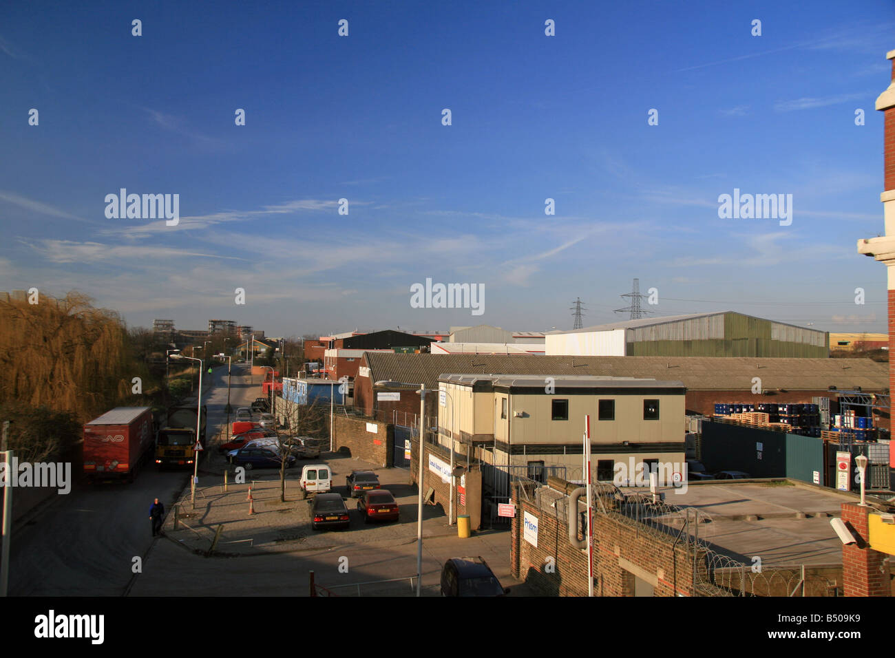 The view from Greenway along Marshgate Lane towards the site of the ...