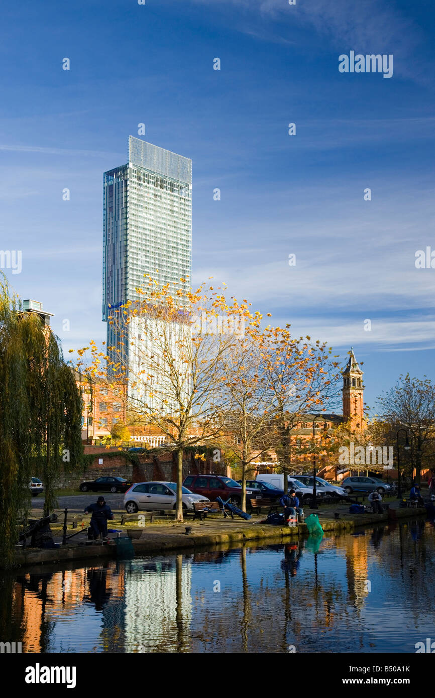 Beetham tower from the Castlefield basin Manchester England Stock Photo ...