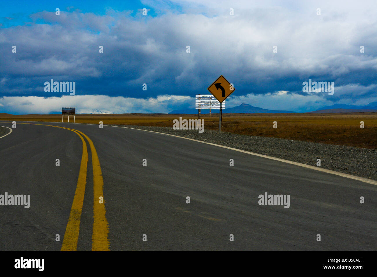 Lonely highway in Patagonia Stock Photo - Alamy