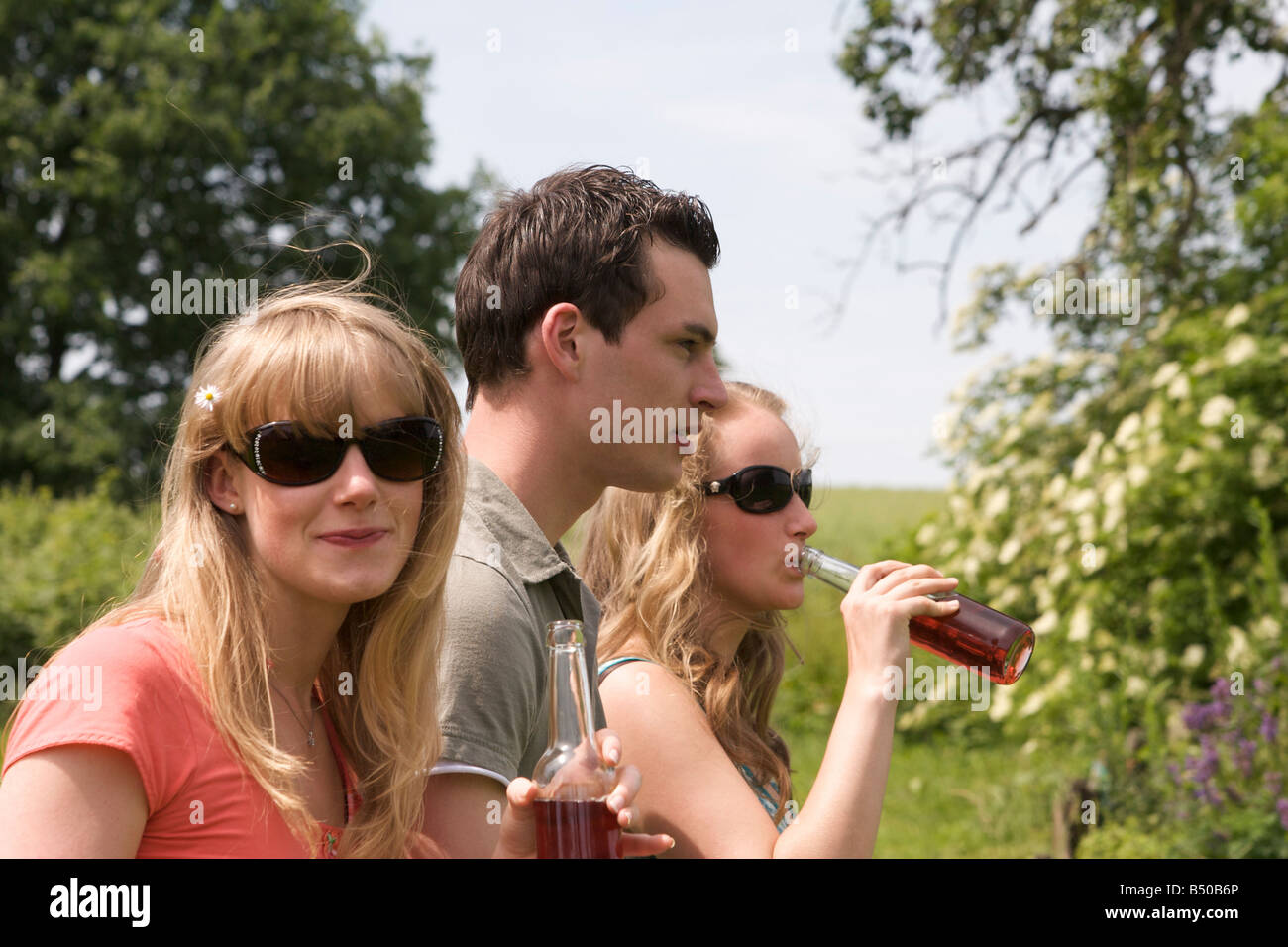Three friends - Drei Freunde Stock Photo - Alamy