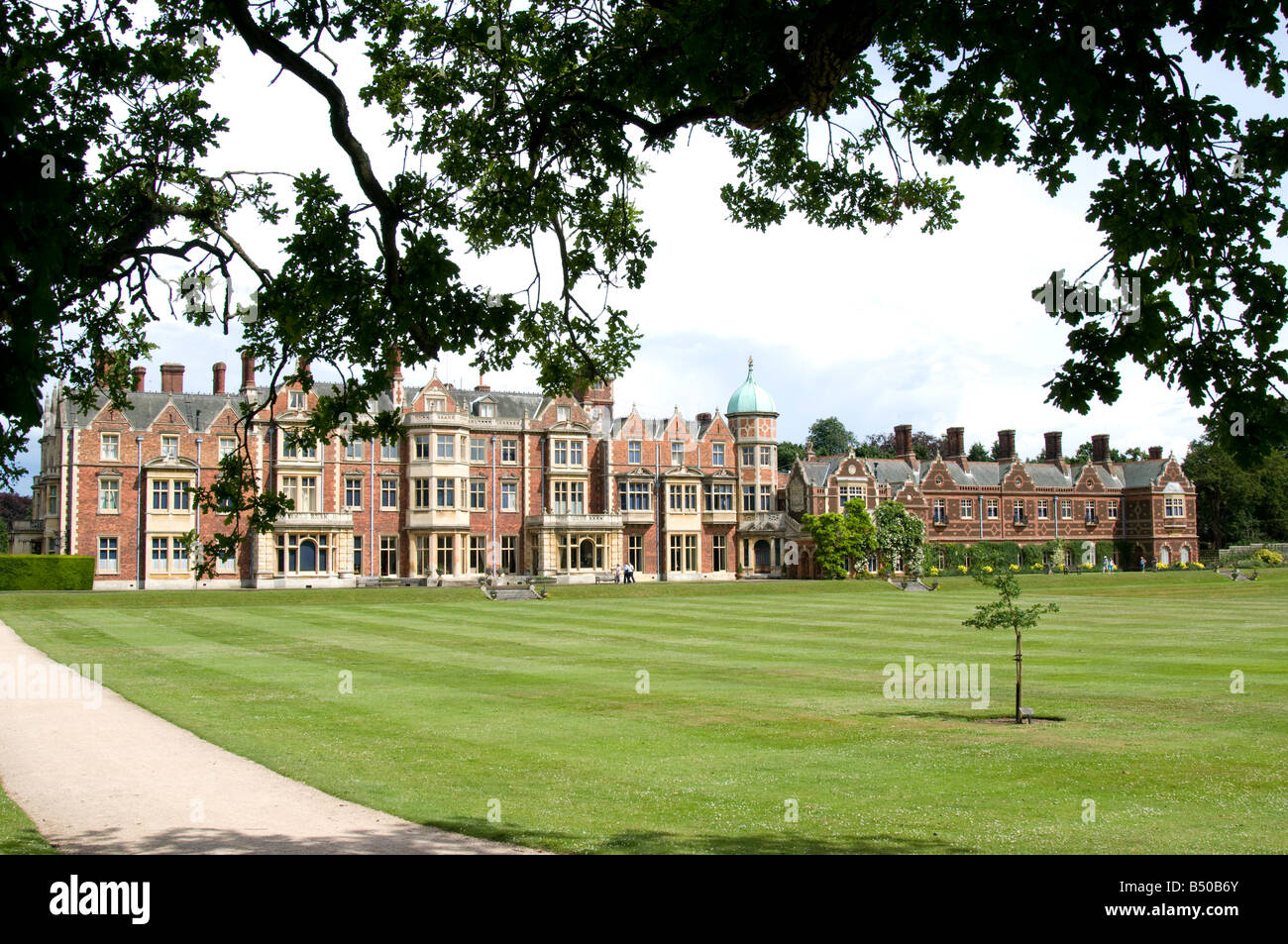 The west elevation of Sandringham House Sandringham Norfolk England as ...