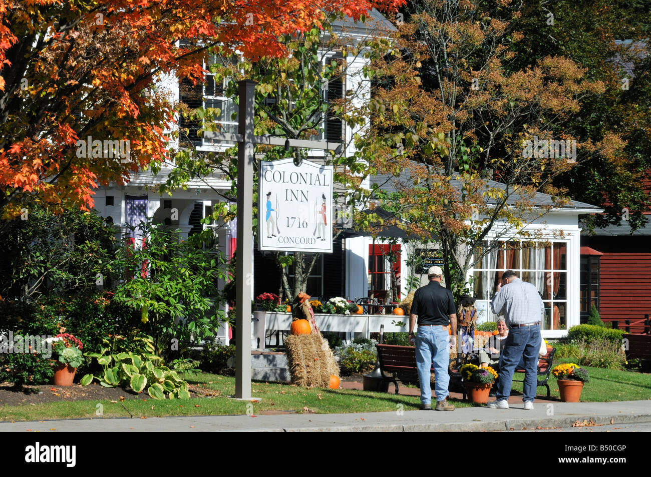 Exterior of Colonial Inn, circa 1716 in Historic Concord Massachusetts ...
