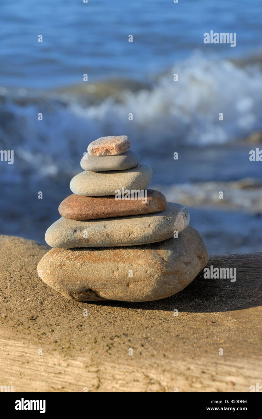 stack of pebbles at the seashore Stock Photo - Alamy