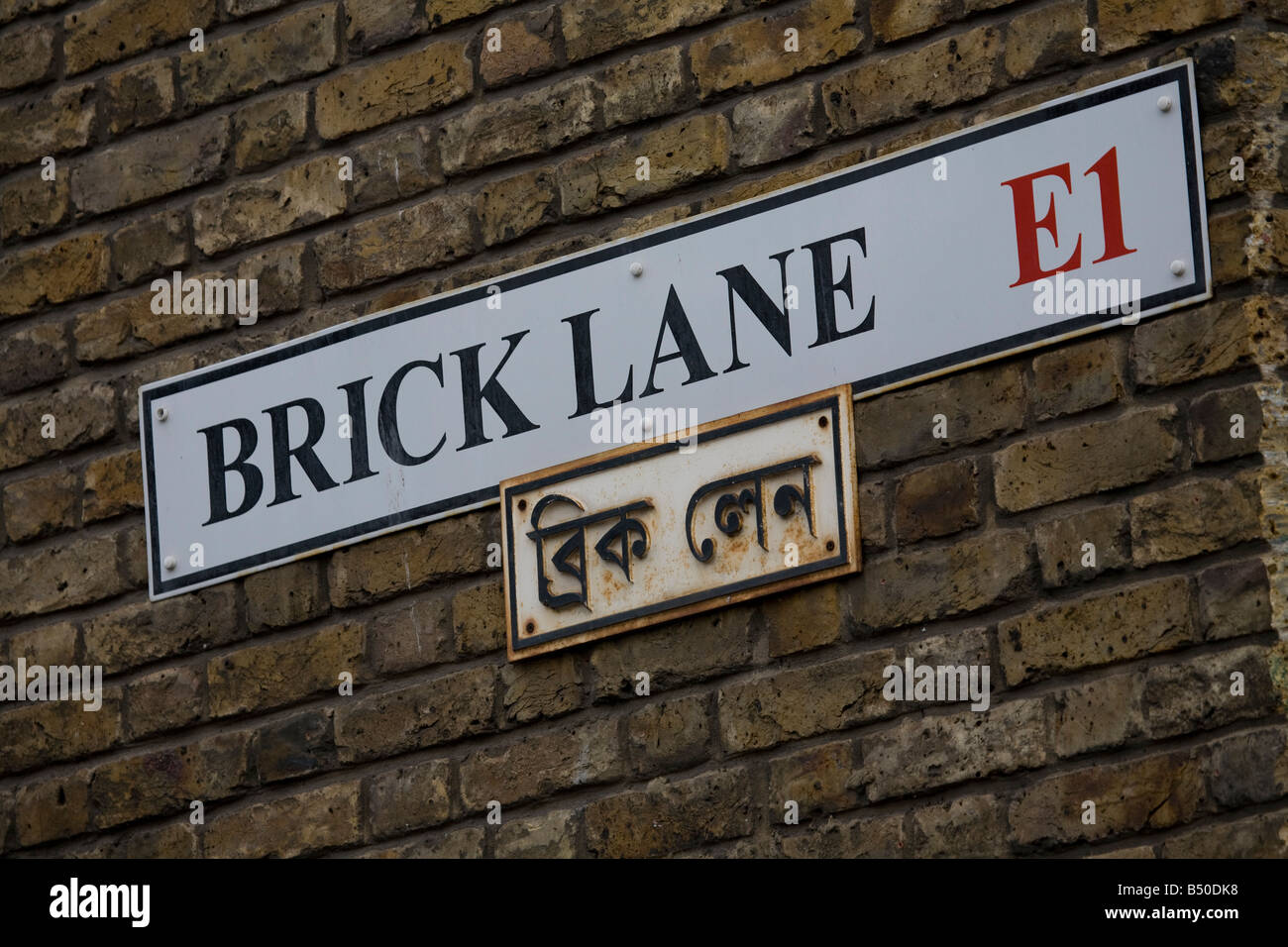 Brick Lane Street sign London UK Stock Photo - Alamy