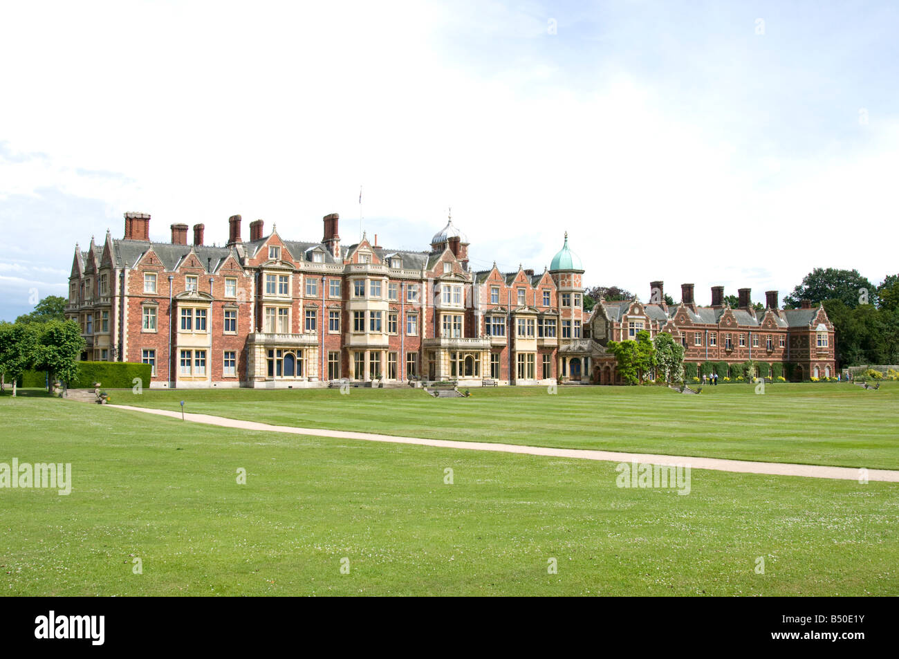 The west elevation of Sandringham House Sandringham Norfolk England as ...