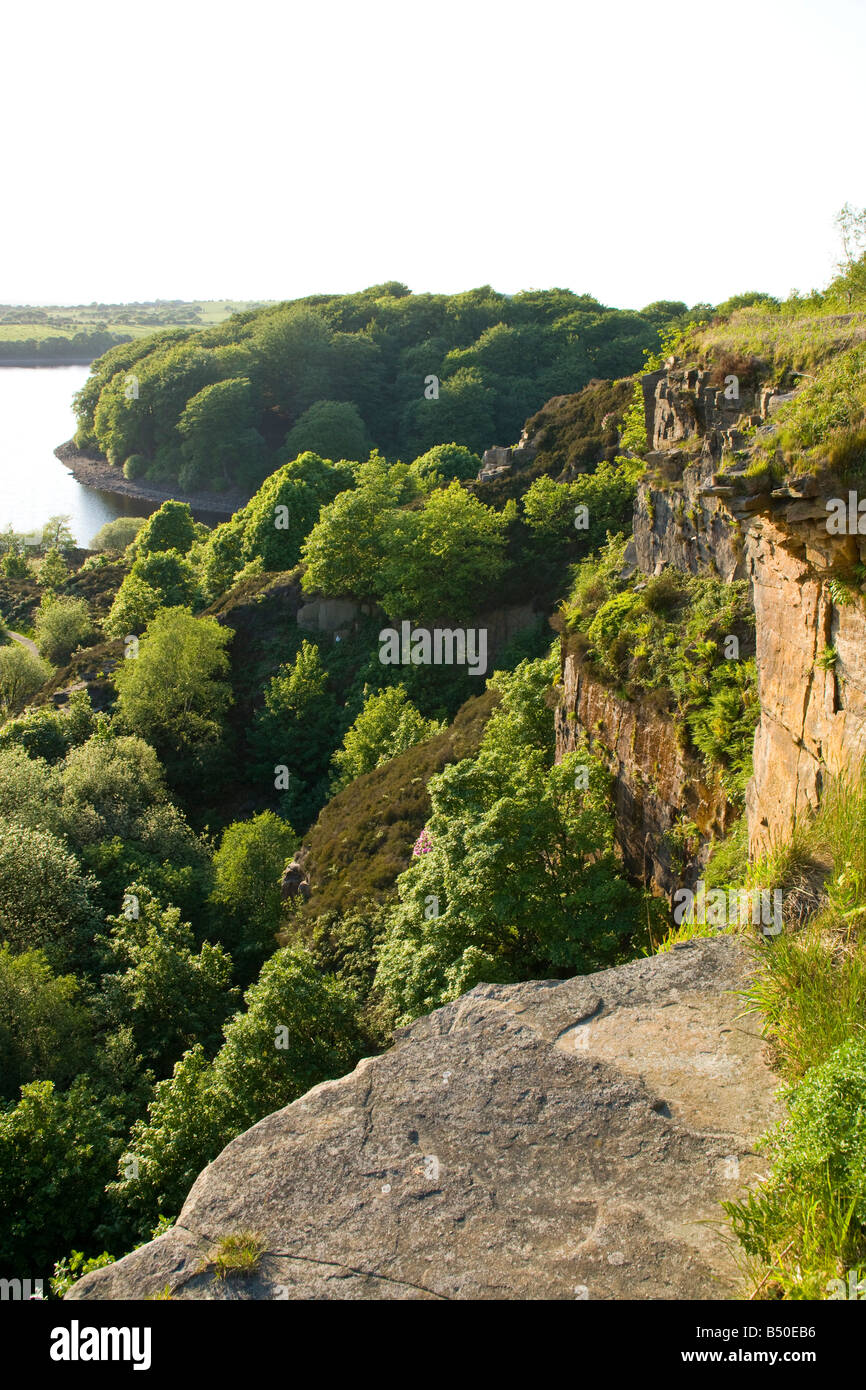Anglezarke Quarry with Reservoir. Lancashire Stock Photo - Alamy