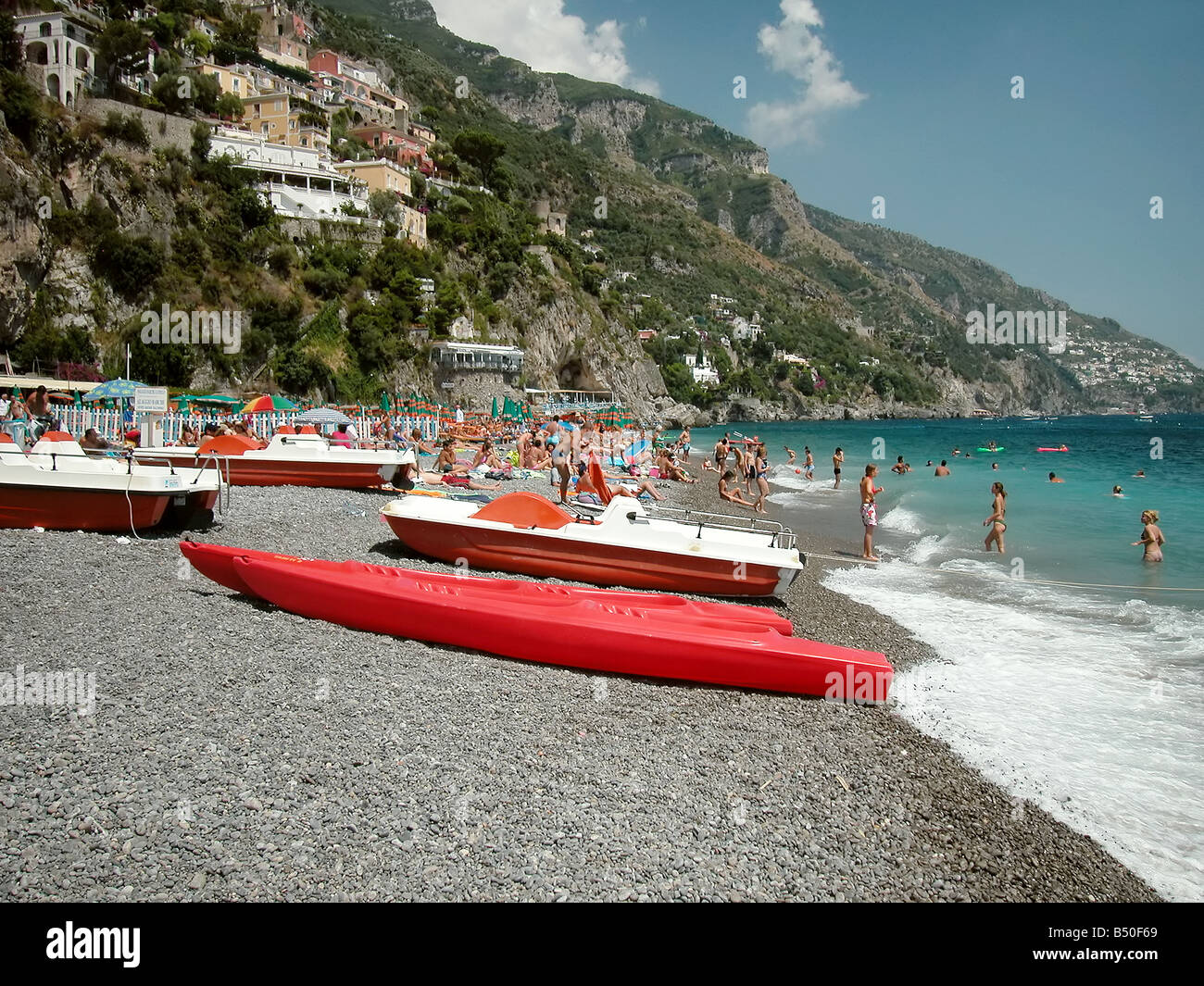 Positano italy beach front boat hi-res stock photography and images - Alamy