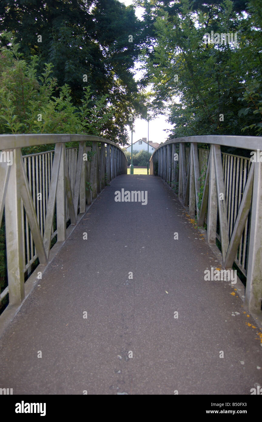 A walk way bridge in St.Raphael's estate, neasden, London, England, Uk ...