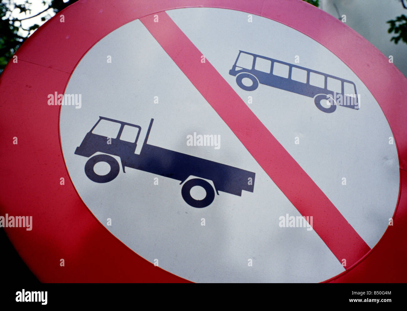 bus and truck road sign, Tallinn Stock Photo - Alamy