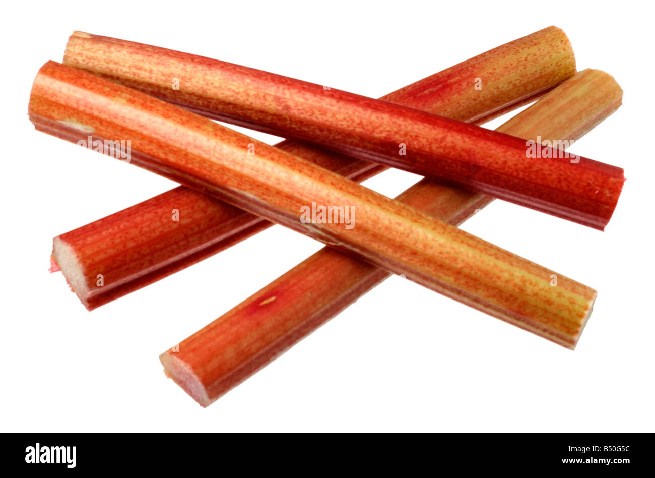 STICKS OF RHUBARB CUT OUT Stock Photo - Alamy