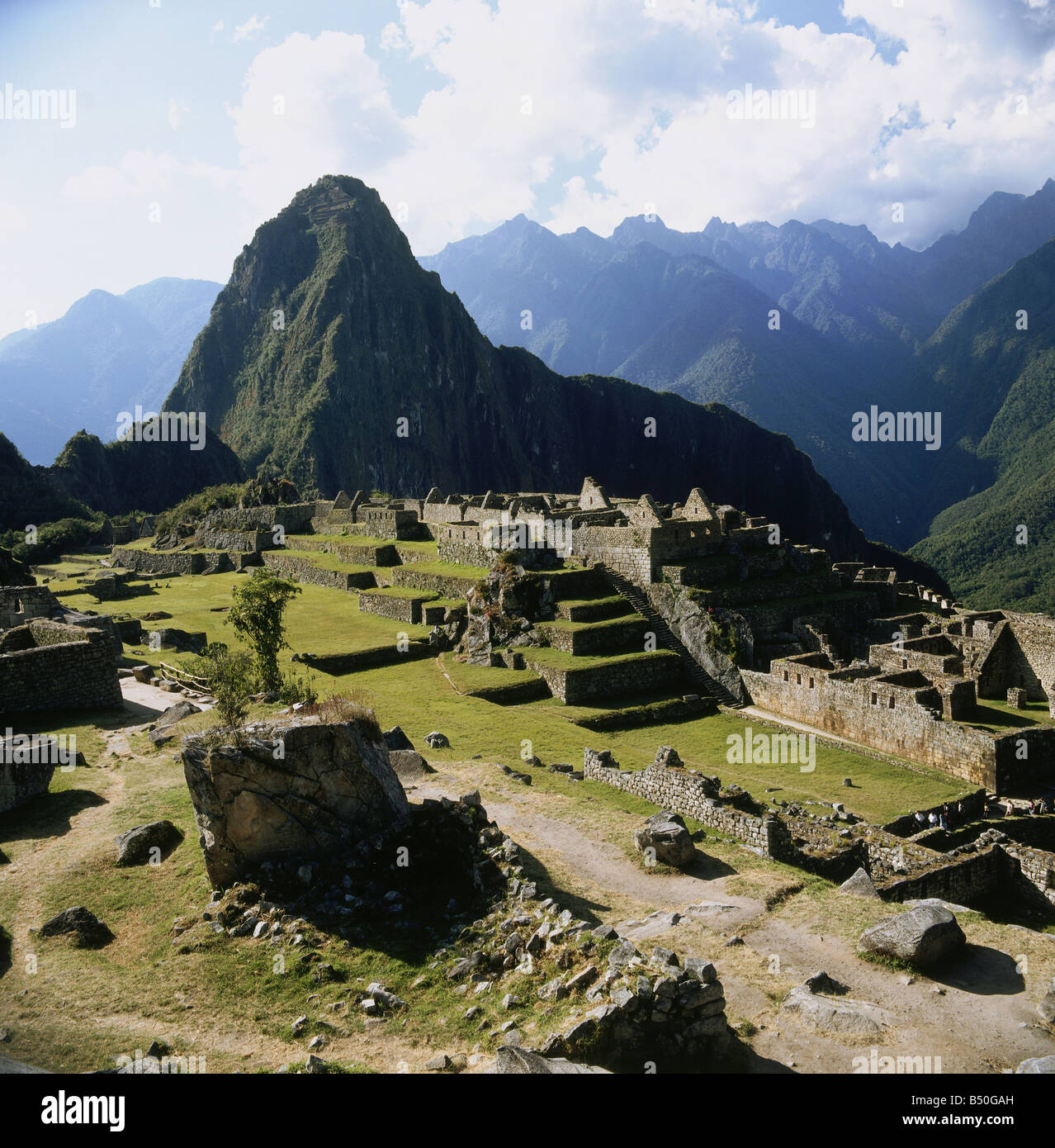 geography / travel, Peru, Machu Picchu, Inca town, city view ...