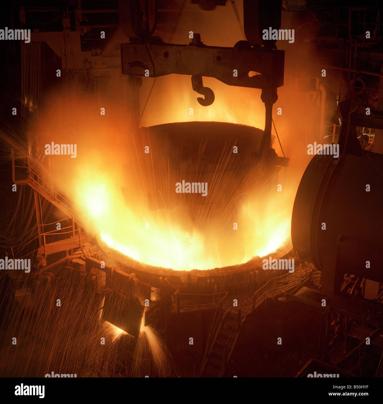 Melting Shop Furnace Charge Steel Industry South Yorkshire England UK ...