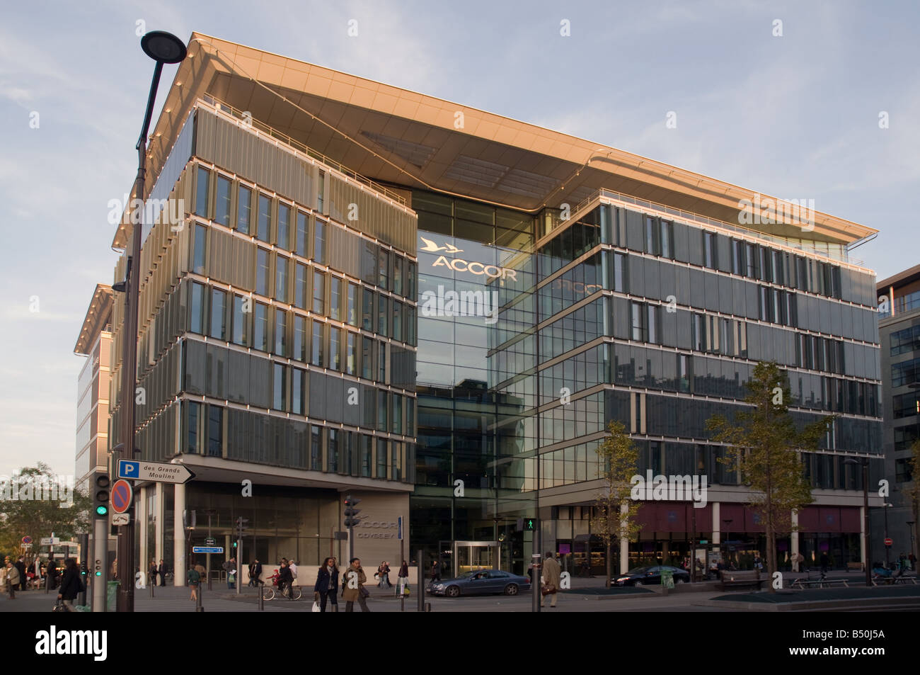 The Accor Company building in the new area district of "ZAC rive gauche ...