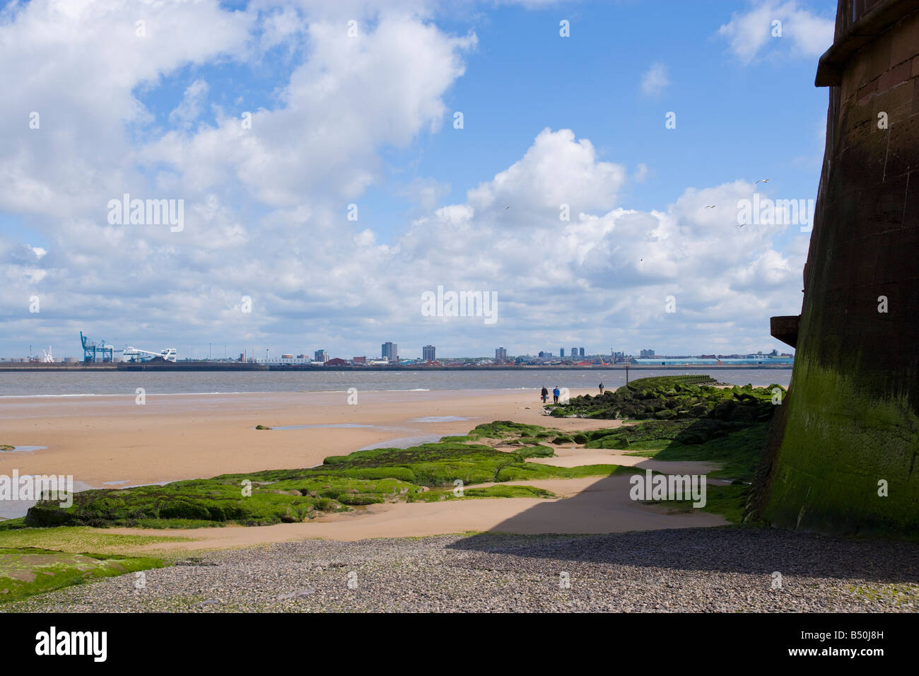 The view across the Mersey from New Brighton, Wirral Stock Photo - Alamy