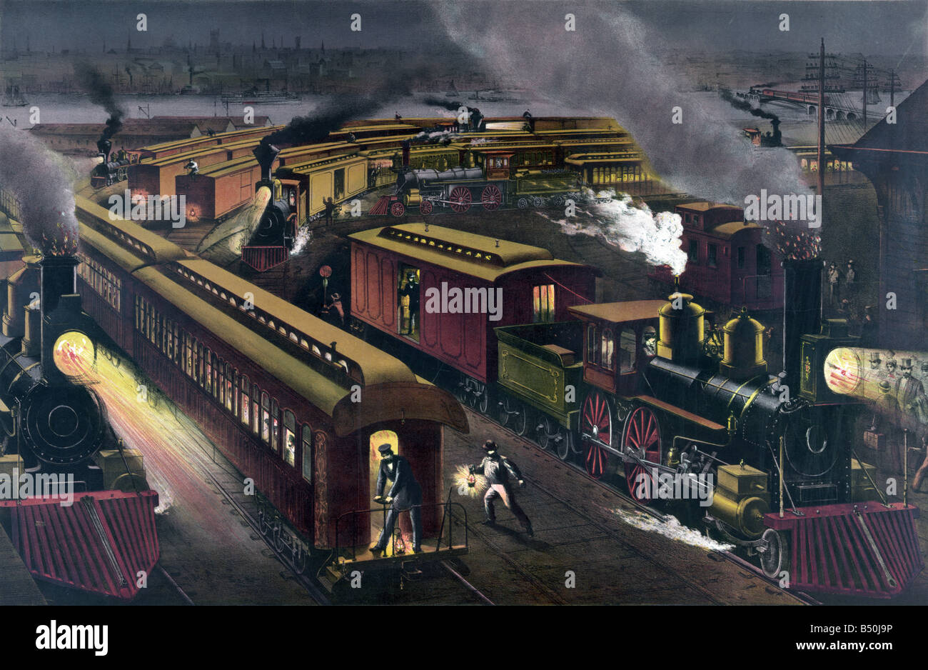 American railroad station 1900 hi-res stock photography and images - Alamy