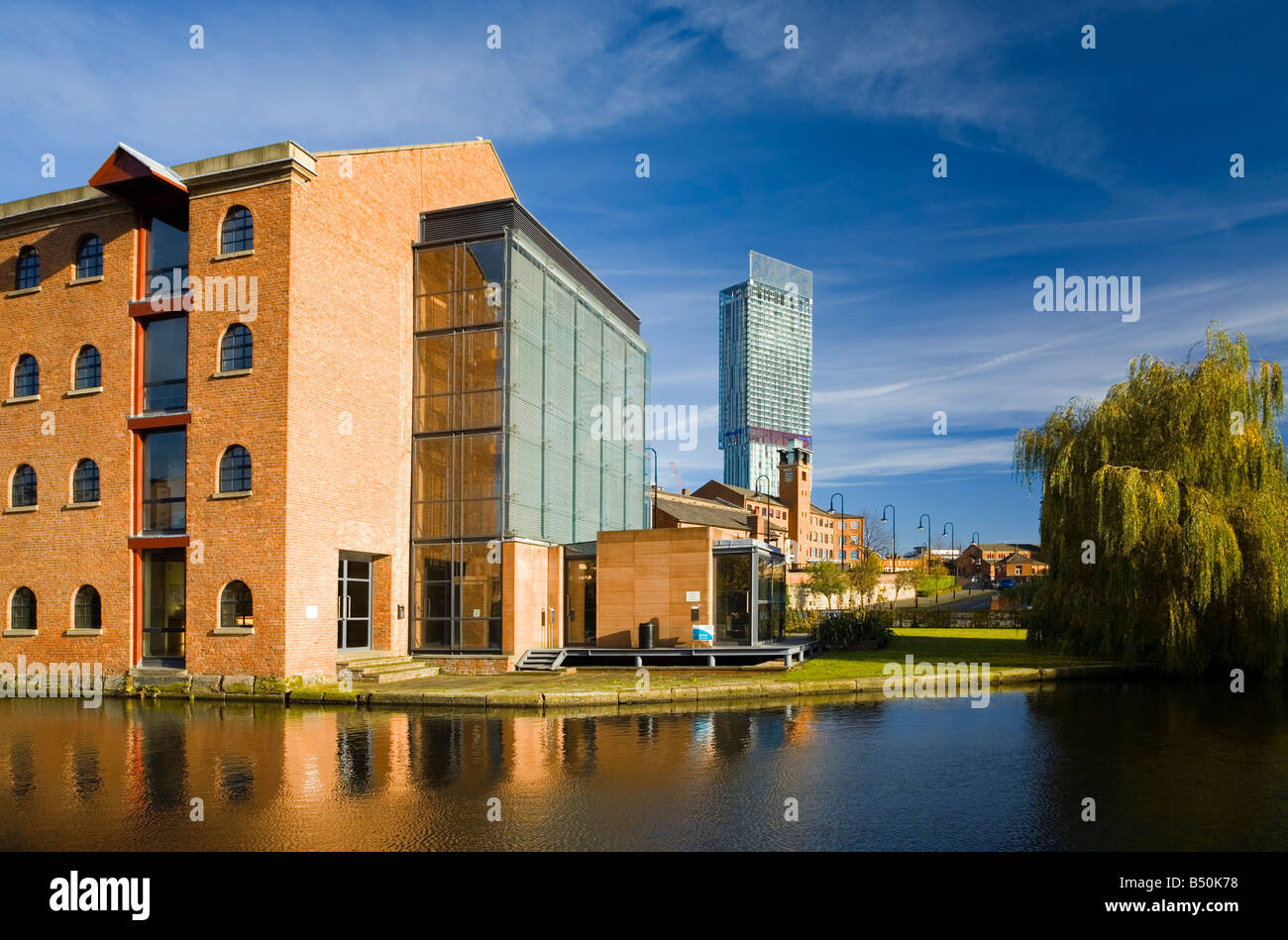Beetham tower in the background from the castlefield basin Manchester ...