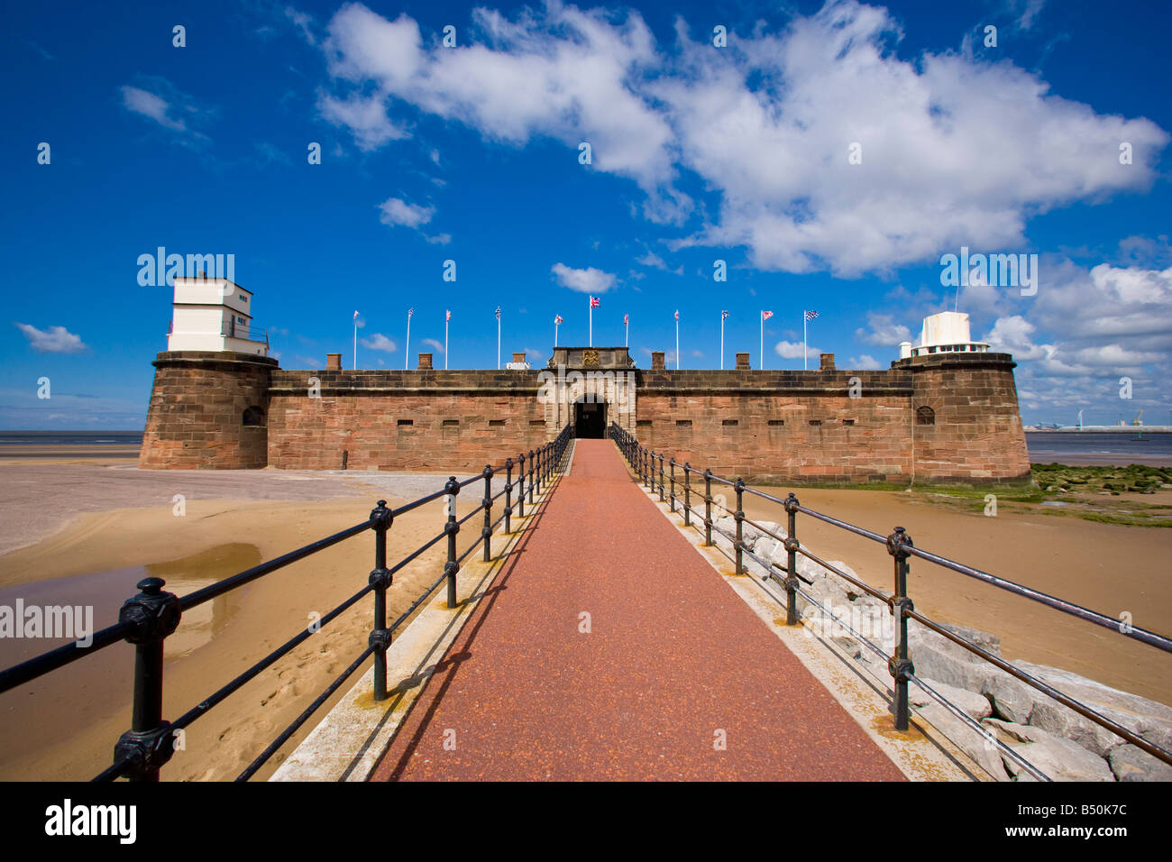 New Brighton. The Perch Rock fort Stock Photo - Alamy