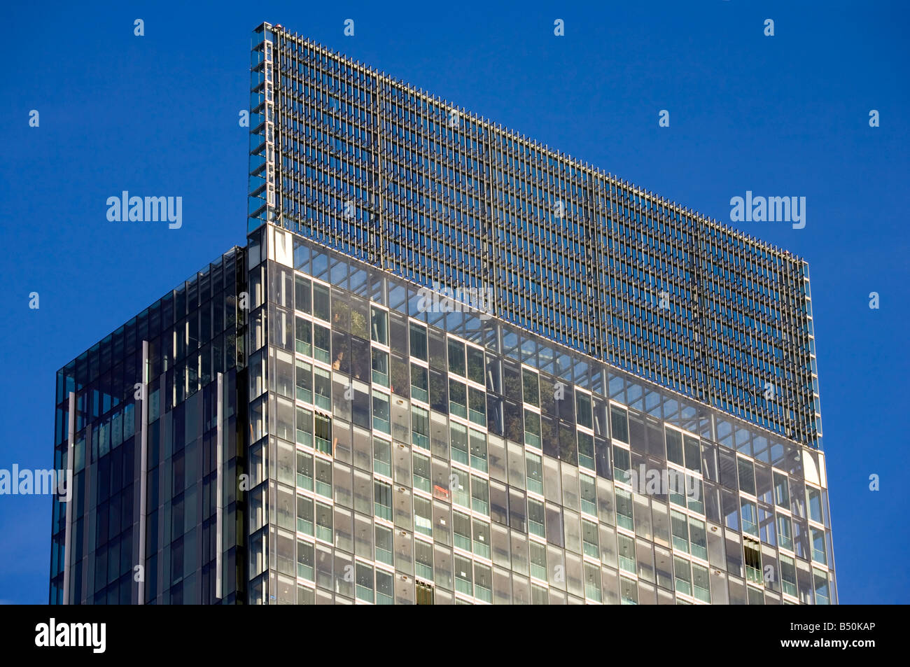 Roof detail Beetham tower Manchester England Stock Photo - Alamy
