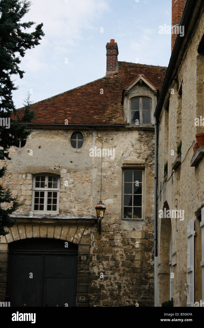 Preserved medieval buildings in the historic town of Senlis Stock Photo ...