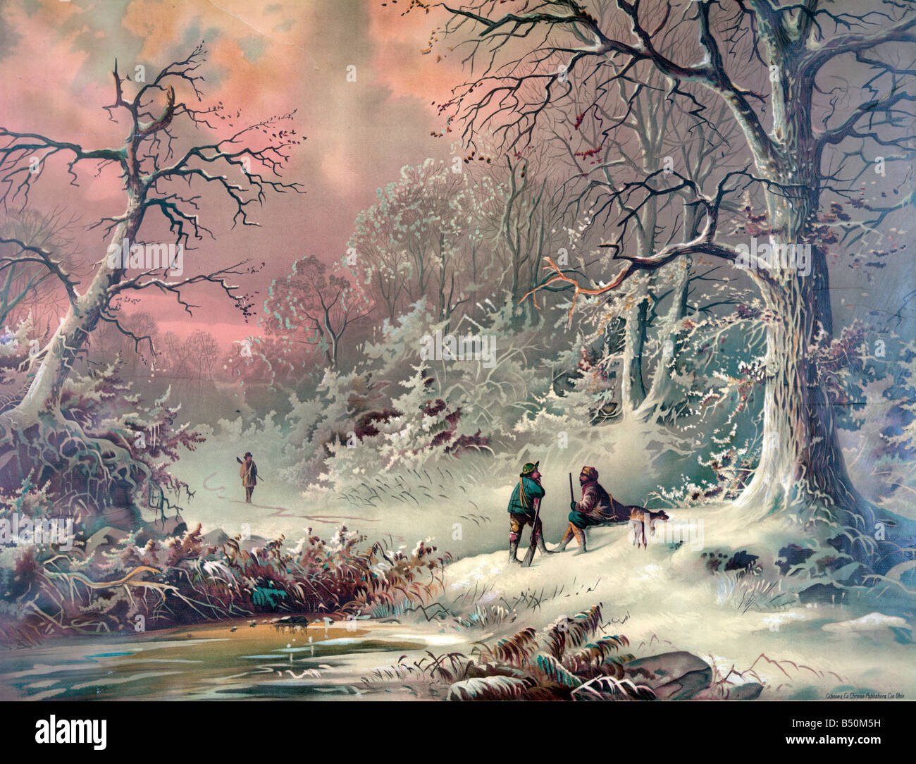 Watercolor Painting Of Winter Scenes