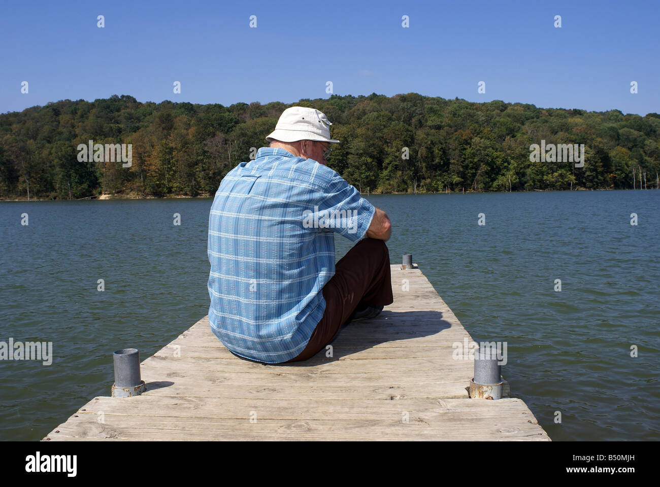 Lonely Old Man Stock Photo - Alamy