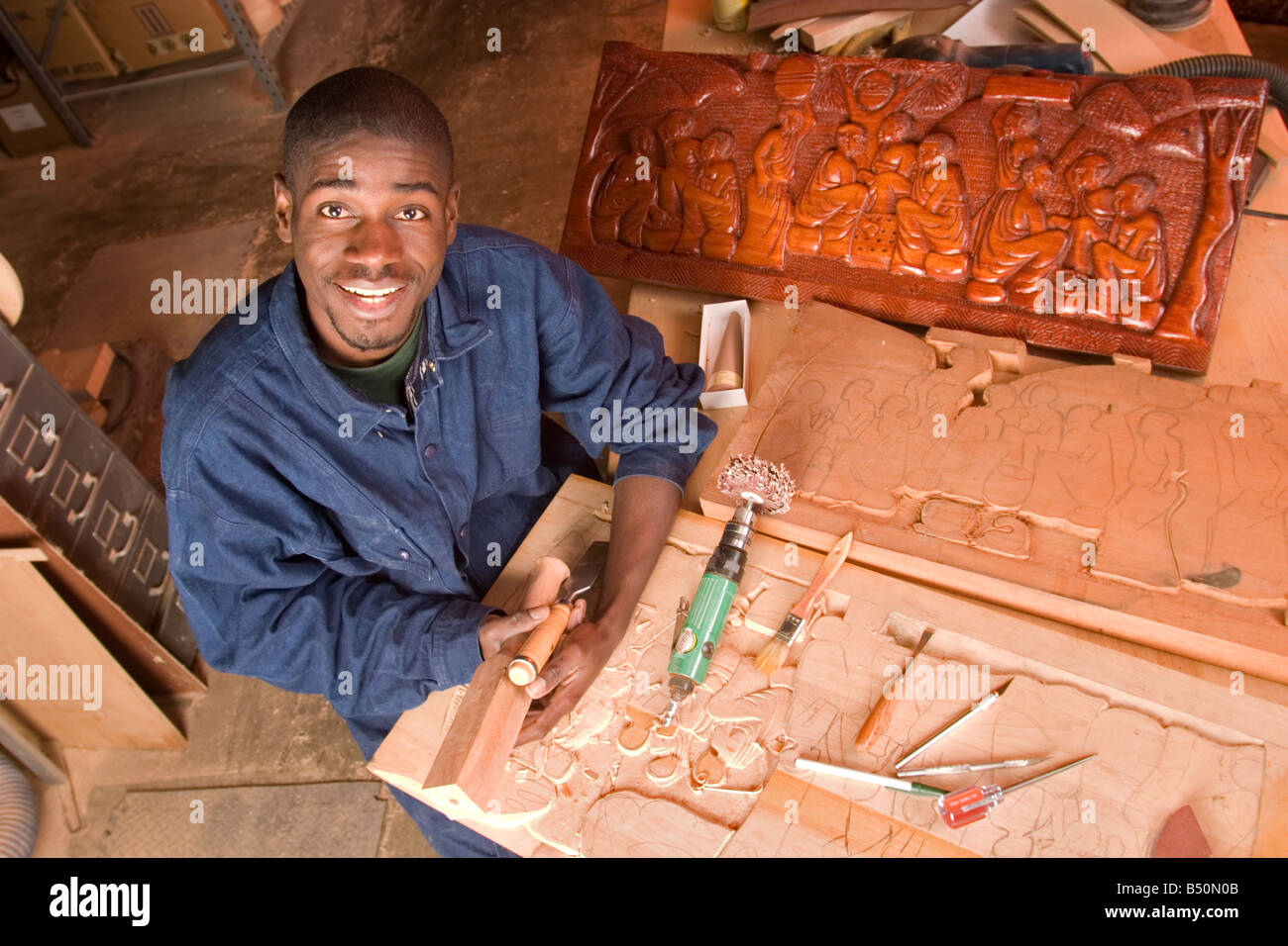 African american woodworker hi-res stock photography and images - Alamy