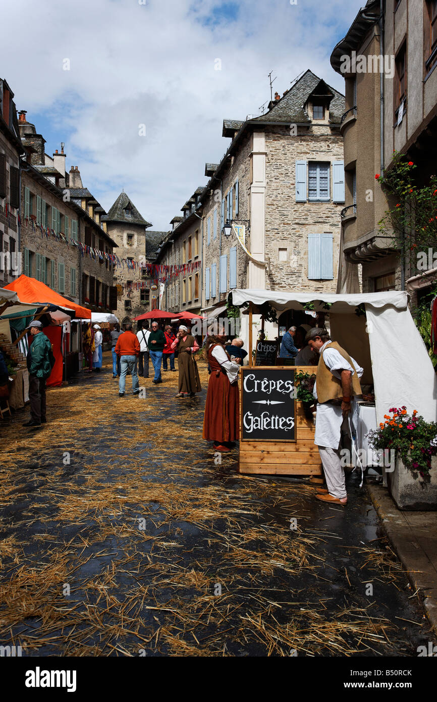 Straw covered medieval streets of Estain Stock Photo - Alamy