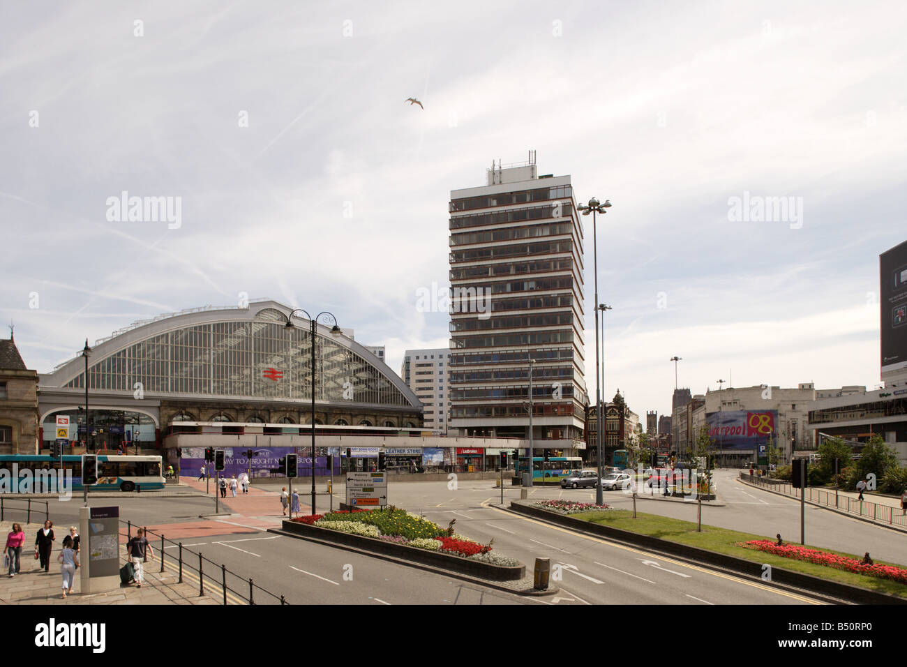 Concourse House with Lime street station in Liverpool UK Stock Photo ...