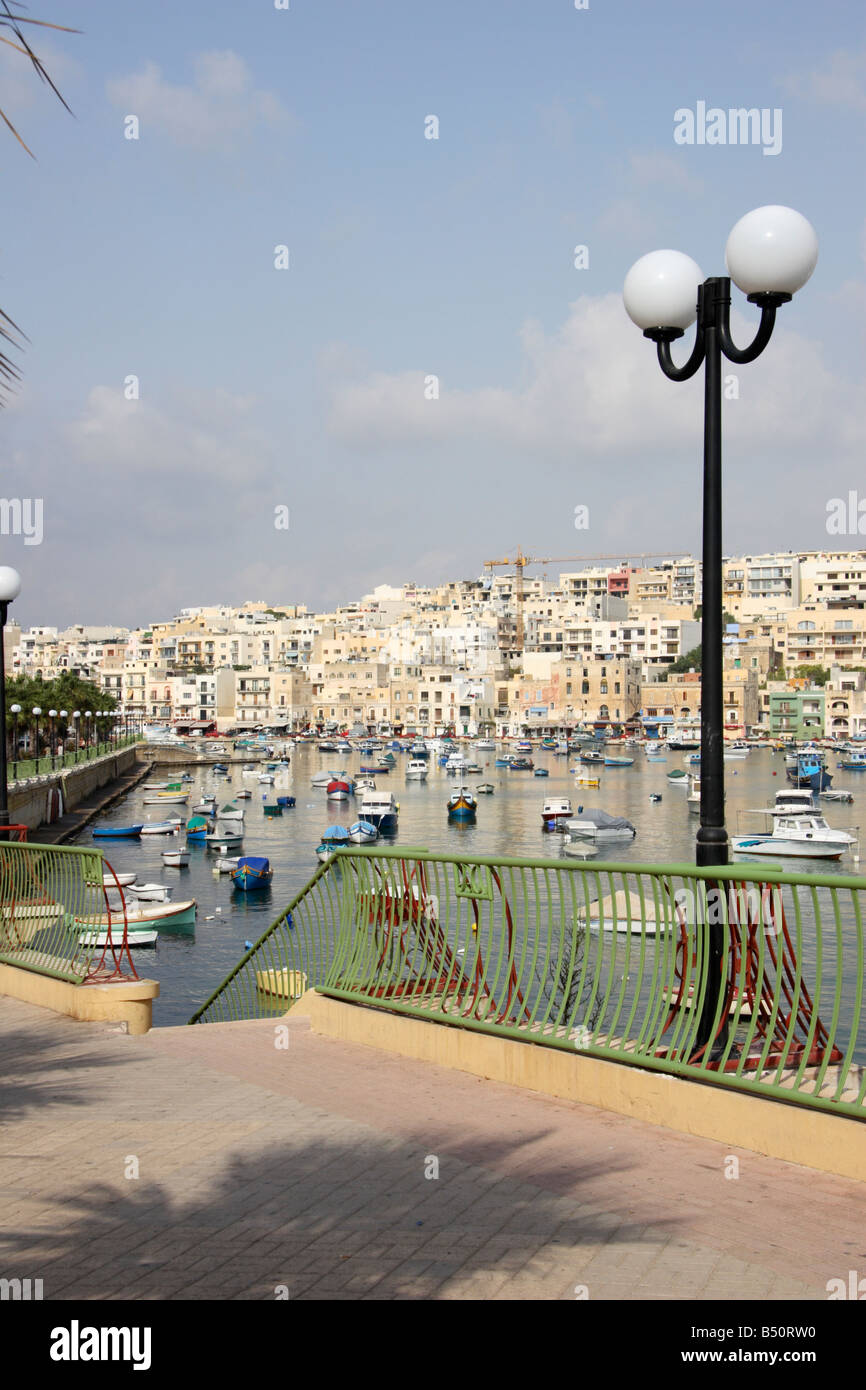 Marsaskala harbour viewed from the Promenade, Malta Stock Photo - Alamy