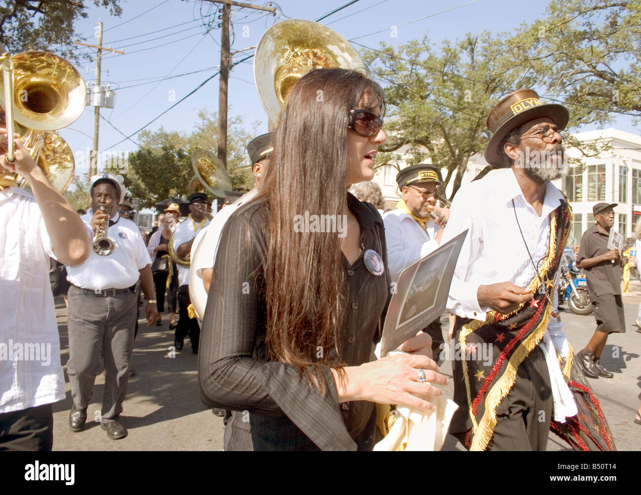 Jazz funeral procession for Michael P. Smith in New Orleans, LA, USA ...