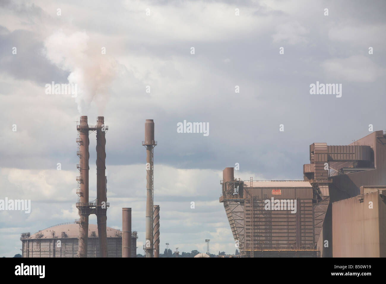 The Corus steel works at Scunthorpe on Englands East coast Stock Photo ...