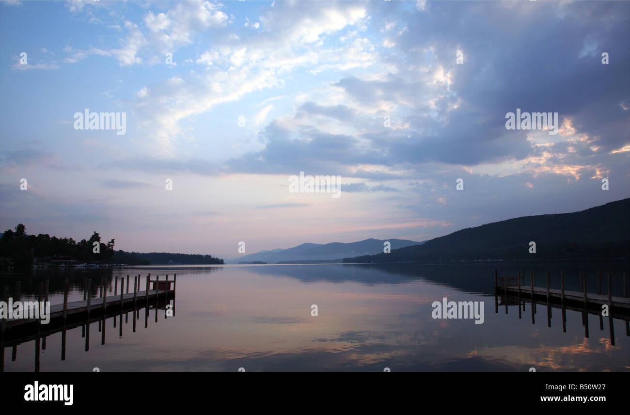 Very low clouds over Lake George Stock Photo - Alamy