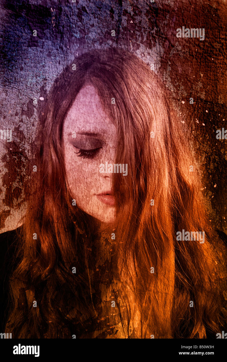 Woman in deep thoughts Stock Photo - Alamy