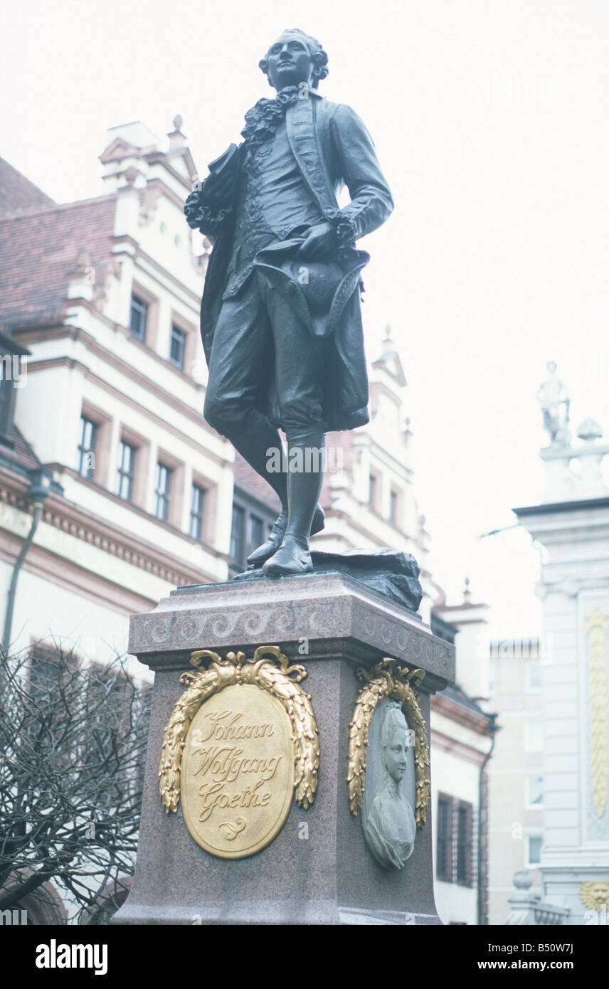 Leipzig, Germany. Statue of Johann Wolfgang Goethe Stock Photo - Alamy