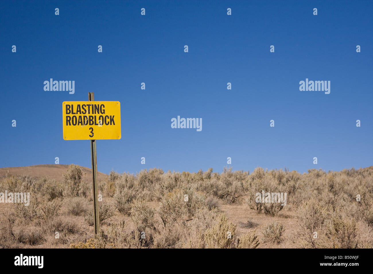 Sign warning blasting hi-res stock photography and images - Alamy