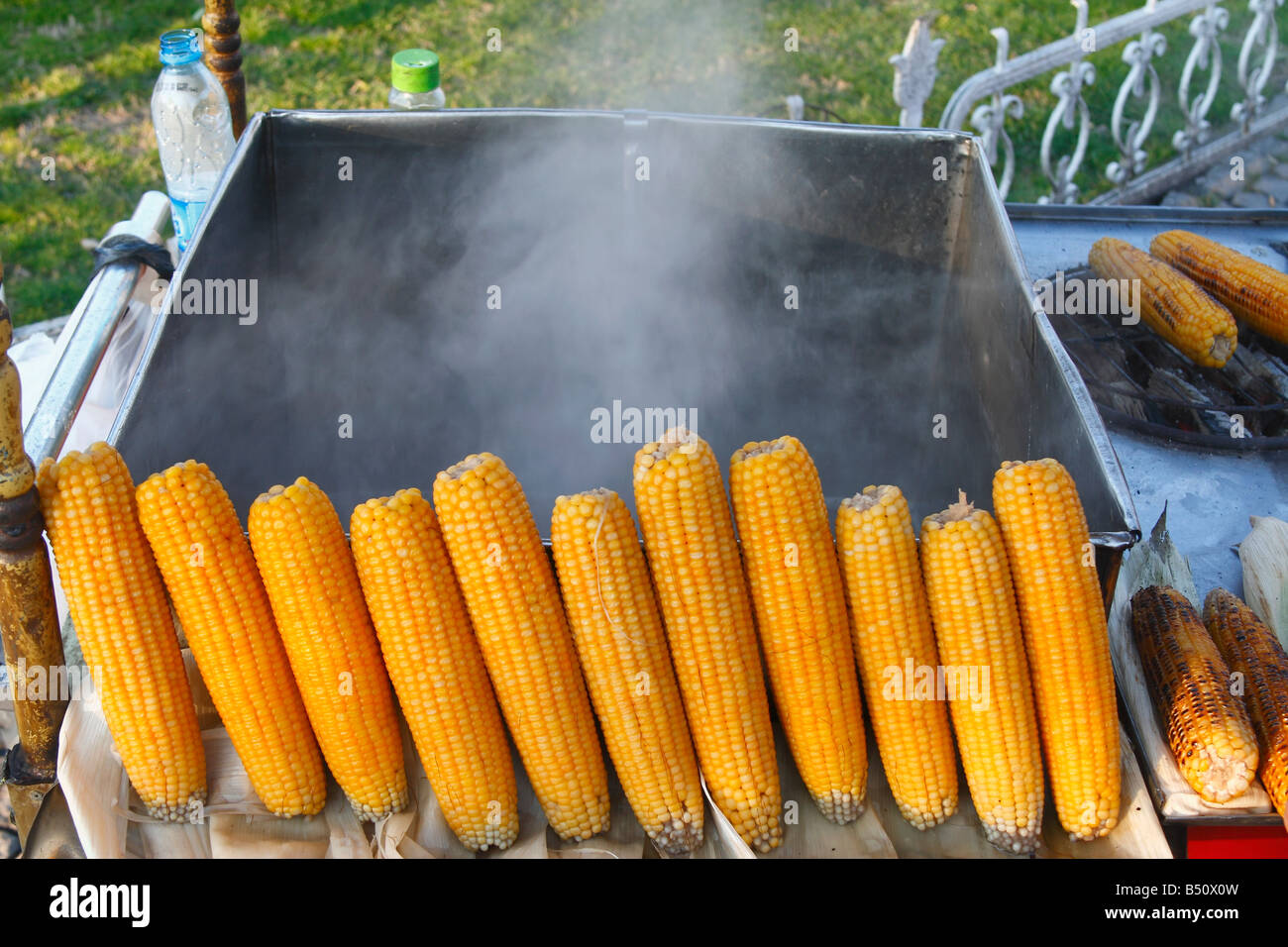 Selling roasted corn hi-res stock photography and images - Alamy